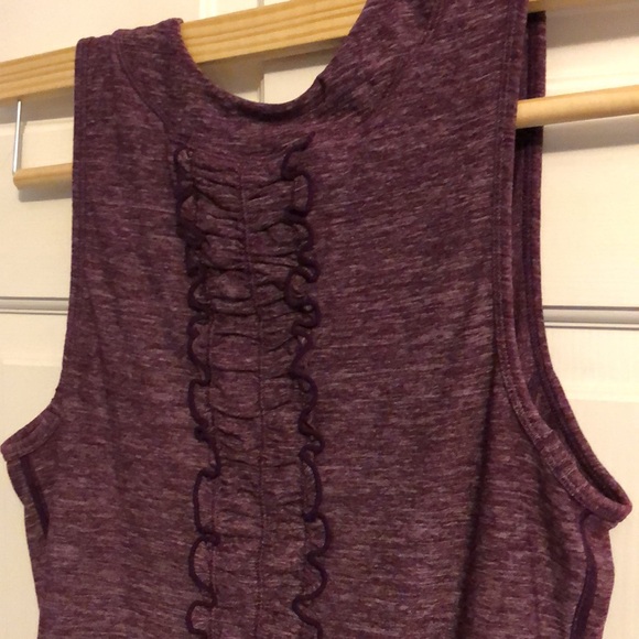 lululemon athletica | Tops | Lululemon Burgundy Tank With Ruffled Back ...